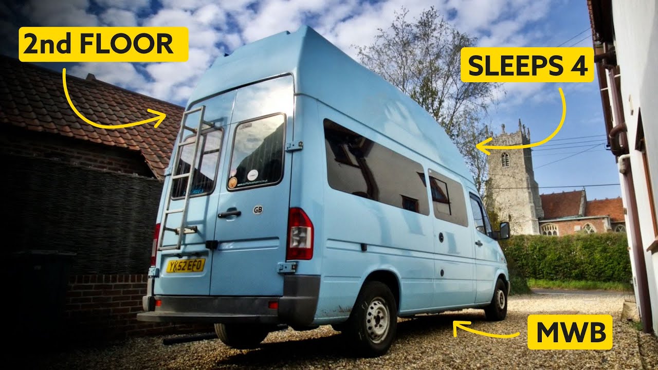 ONE-OF-A-KIND DOUBLE DECKER Van Conversion 🤯INGENIOUS Family Camper 🚐 ...