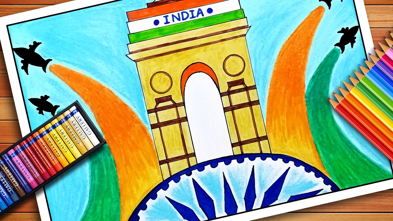 Republic Day Easy Drawing | Republic Day Poster | 26 January Drawing ...