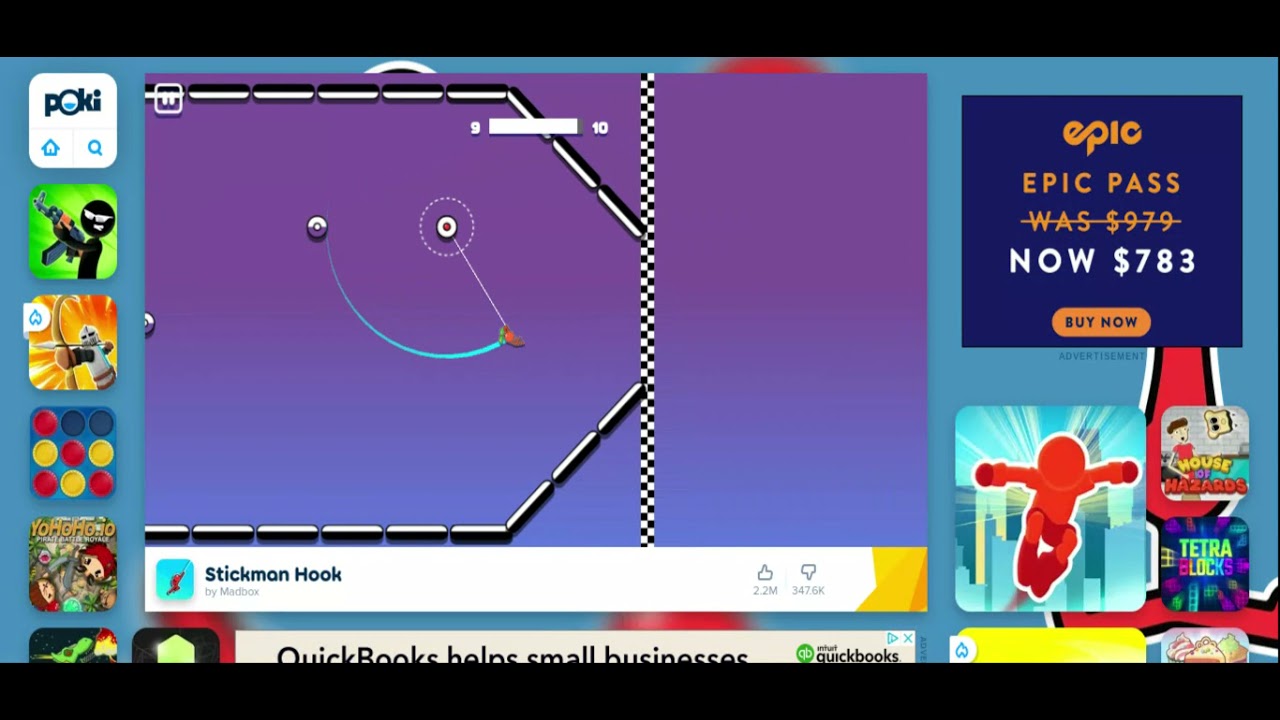 Stickman hook gameplay first 15 levels - YouTube