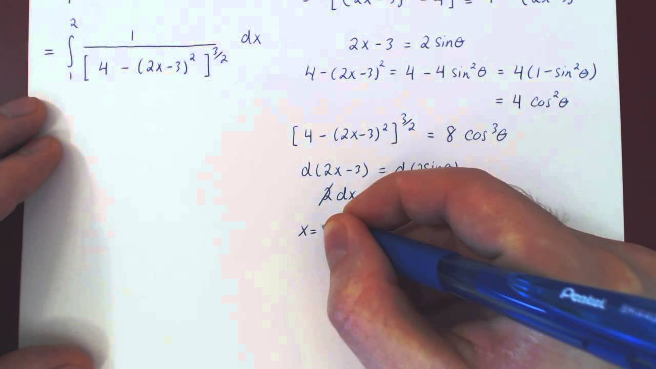 Trigonometric Substitution Examples Calculus 6.2b Substitution