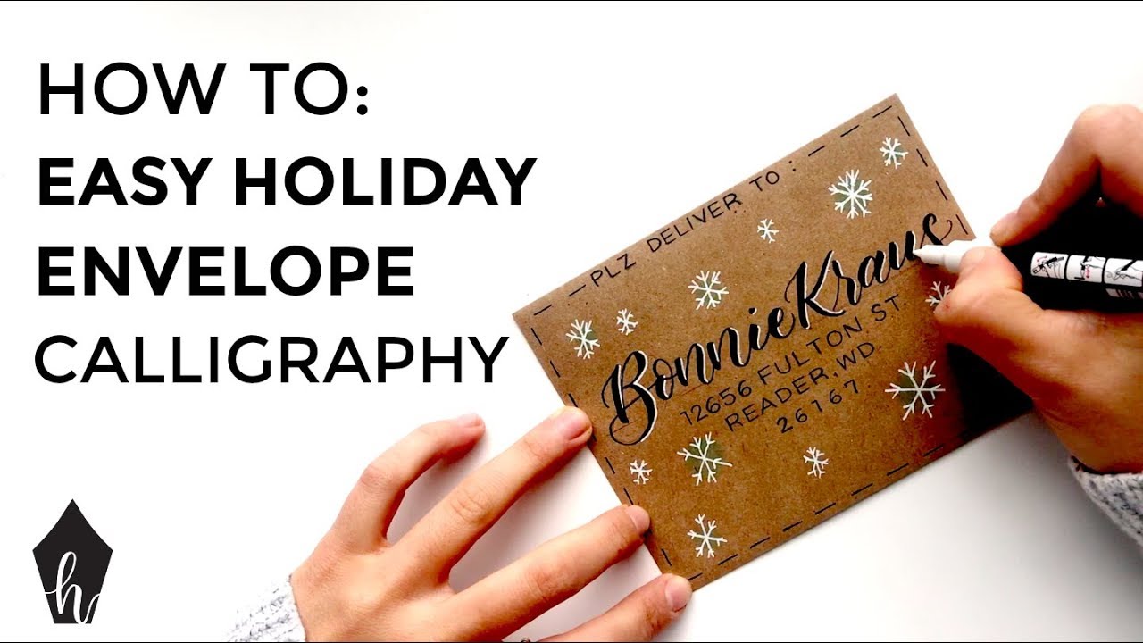 Holiday Envelope Calligraphy - YouTube