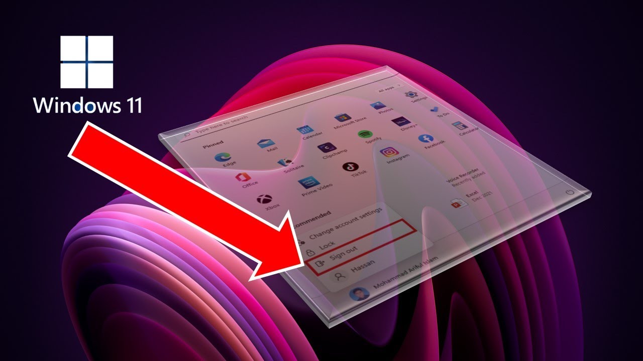 How to Sign Out of Windows 11 - YouTube