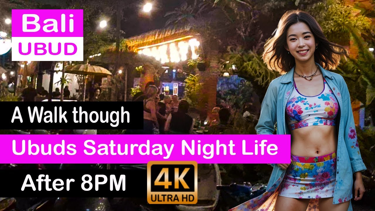 Saturday Night in Ubud, After 8pm - Street Walk - YouTube