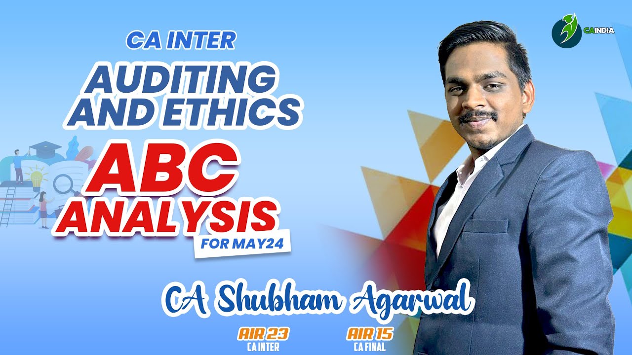 CA Inter Audit ABC Analysis May 24 || By CA Shubham Aggarwal - YouTube