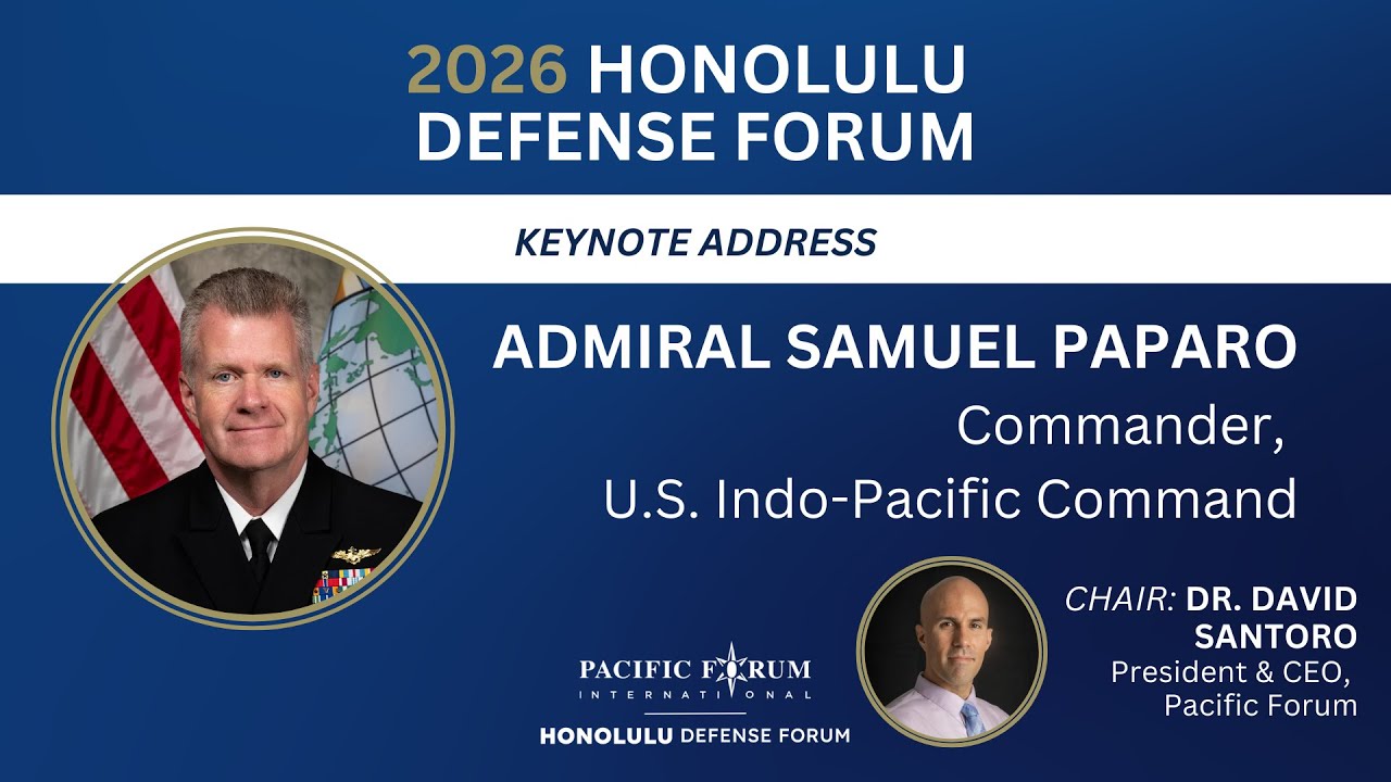 ADM Samuel Paparo: The Future of Deterrence in the Indo-Pacific | HDF ...