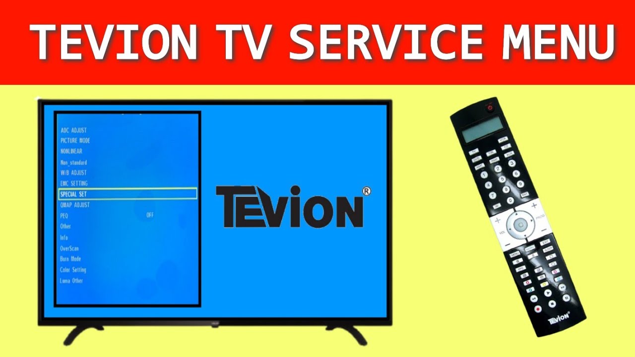 Tevion TV Service Menu Access Code | How to open service mode - factory ...