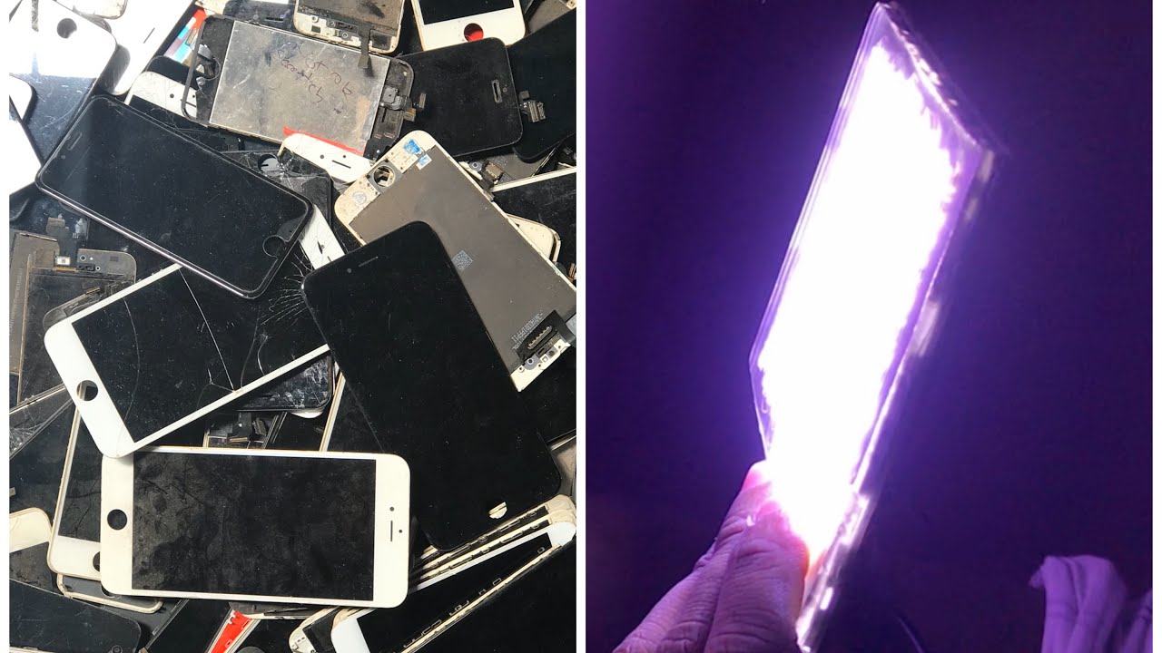 Apple iPhone Broken Scrap LCD Display to Project Light. - YouTube