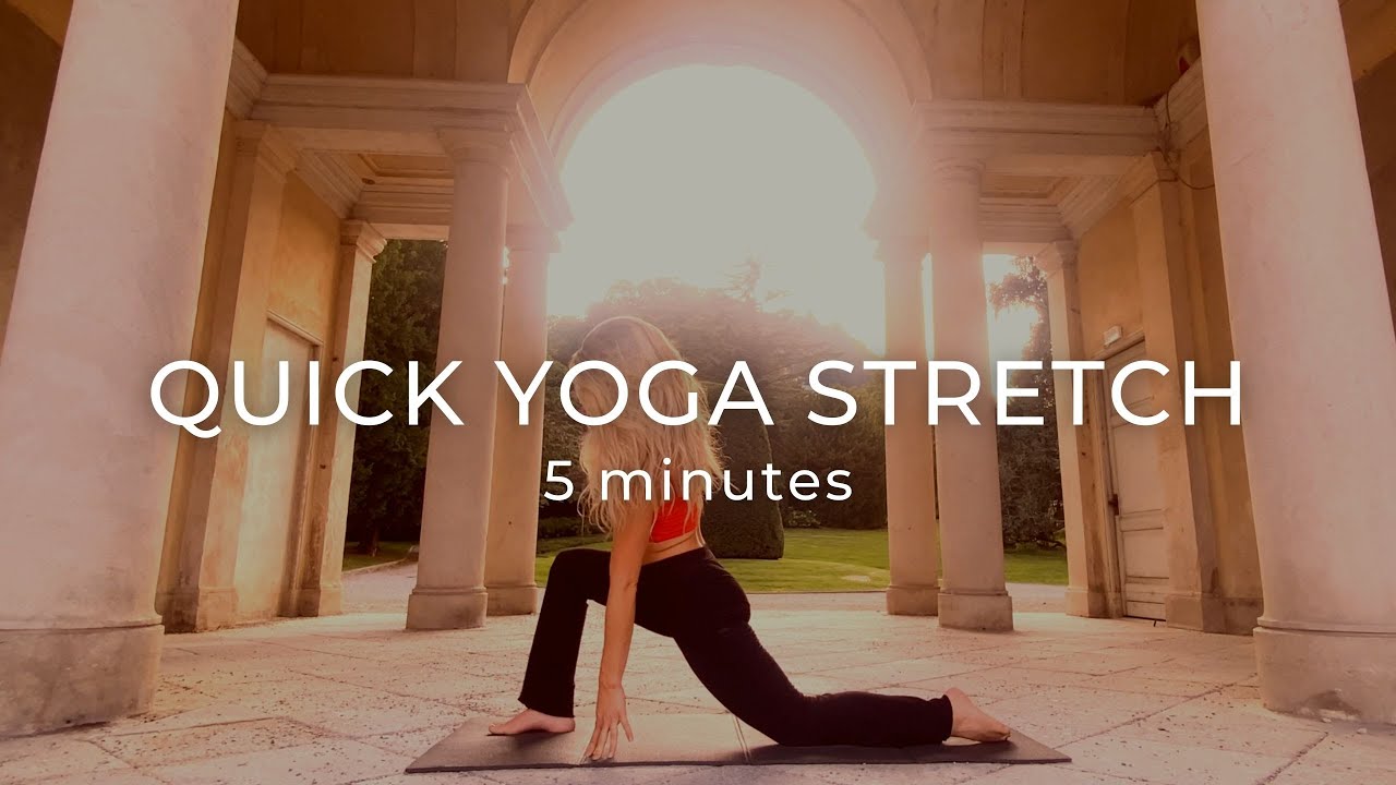 5 Min Yoga Stretch | Quick Yoga Session | Yoga by Nicole - YouTube