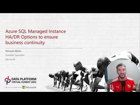 Azure SQL Managed instance HA-DR Options to ensure business continuity by Gonzalo Bissio - YouTube