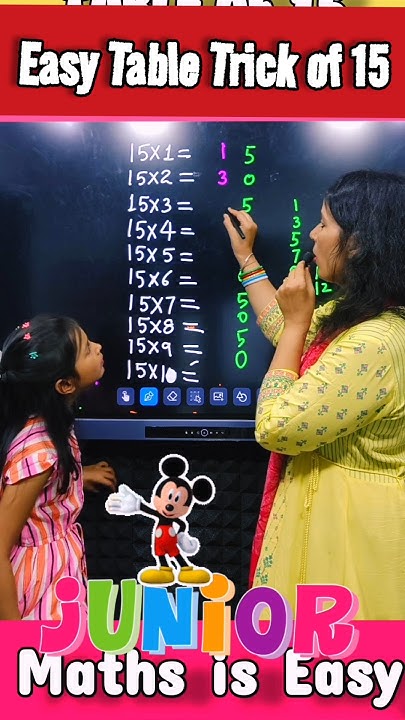 Easy Table Trick of 15 | Table of 15 | Maths Trick | Vedic Maths Trick #fun #shorts #trending # ...