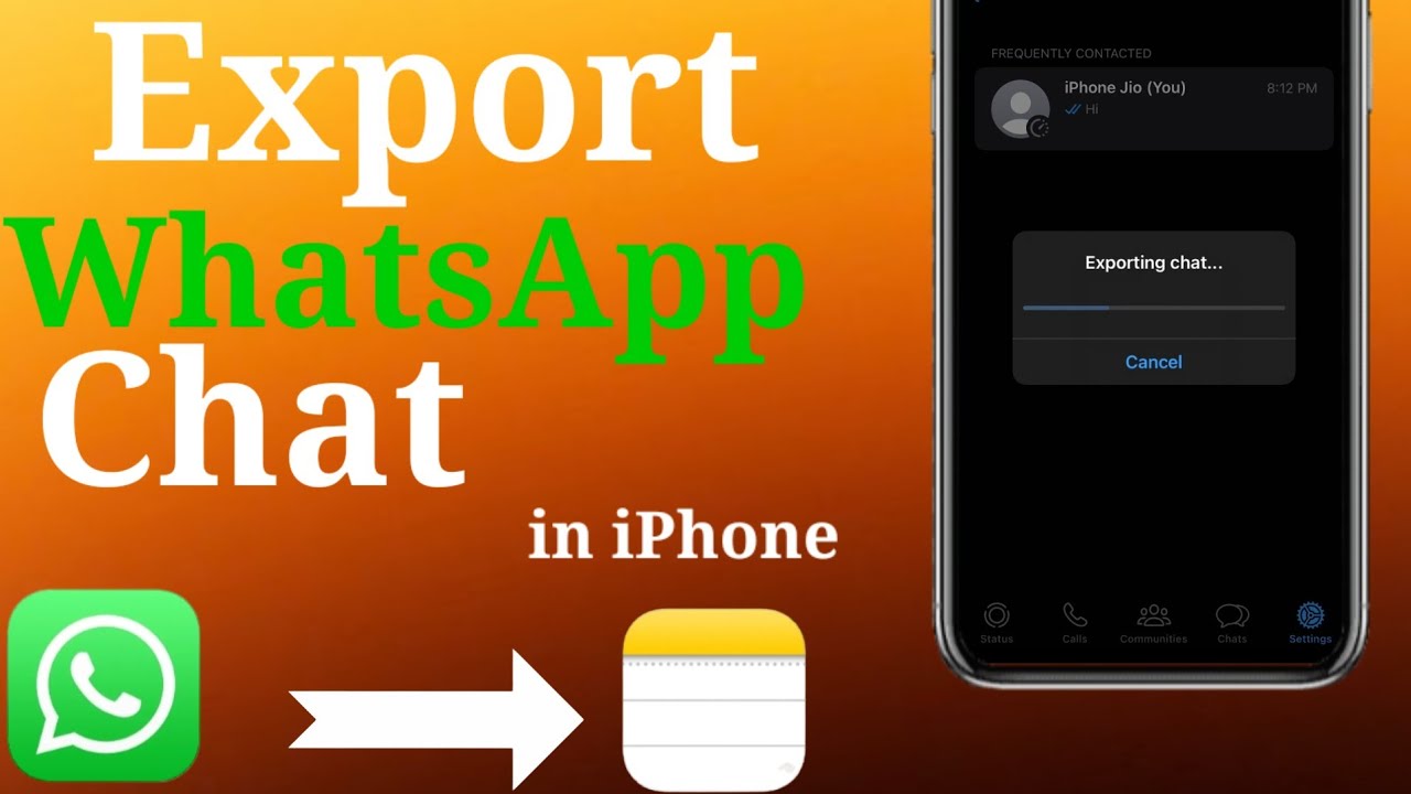 WhatsApp Chat Kaise Export Kare iPhone Me || Export WhatsApp Chat on ...
