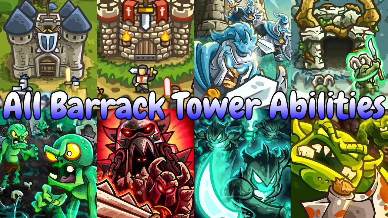 All Barrack Towers Abilities | Kingdom Rush - YouTube