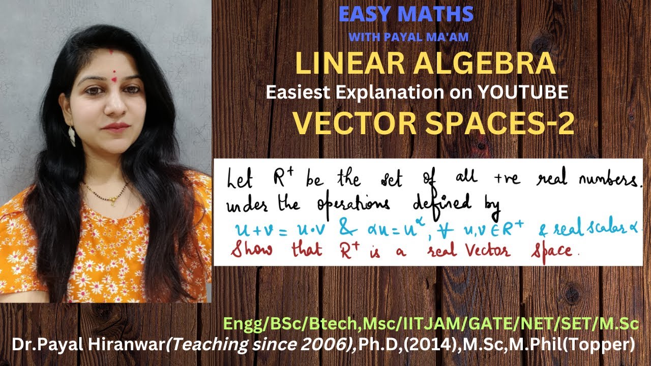 Vector Space Example I Linear Algebra I Mathematics I B.Sc Maths I ...
