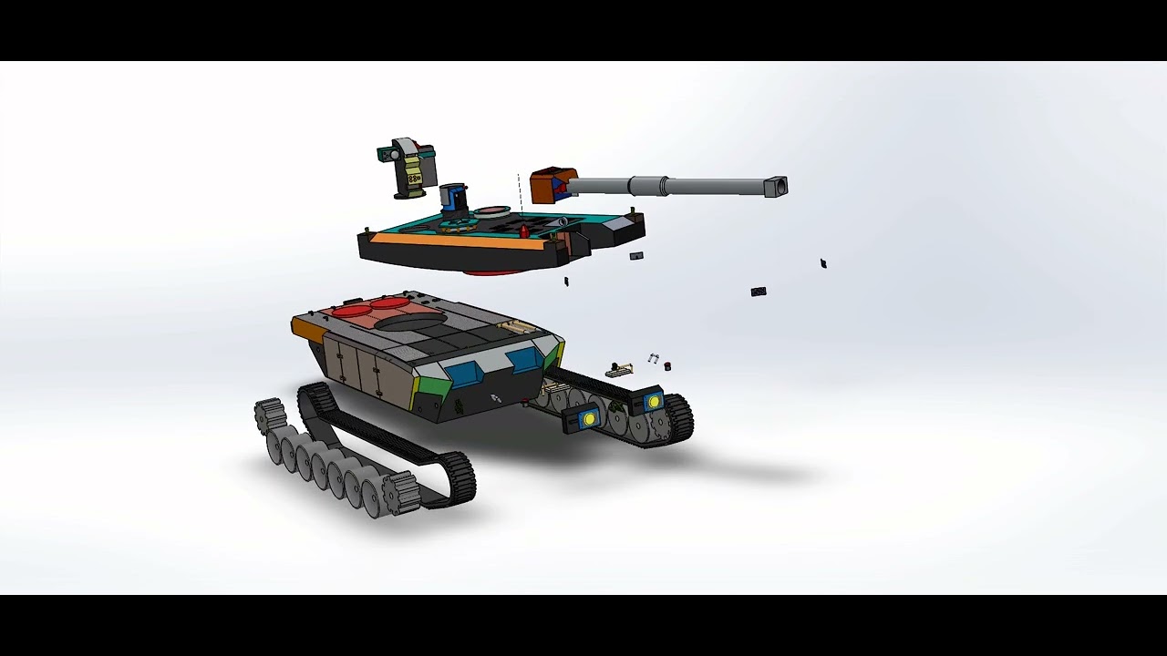 Expload view of tank in solidworks - YouTube