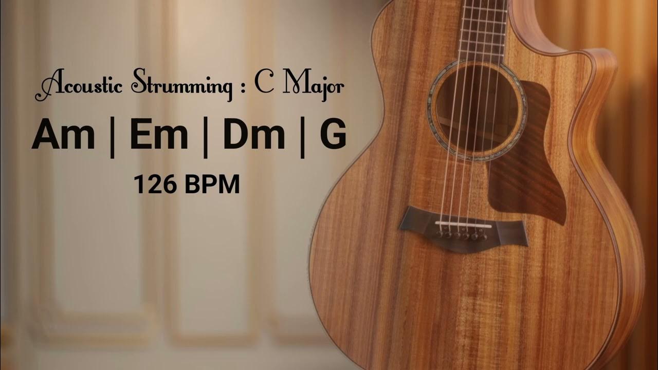 Acoustic Guitar Loop Strumming 126 BPM [ Am Em Dm G ] - YouTube
