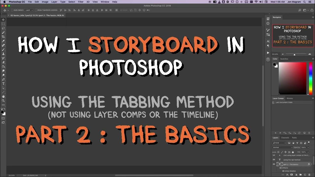 Storyboarding in Photoshop - TABBING METHOD - Part 02: Basics - YouTube