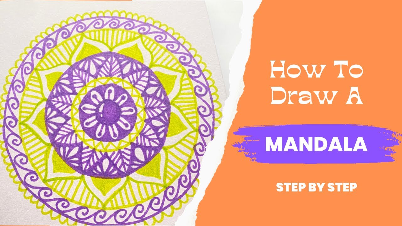 MANDALA Tutorial For Beginners - Super easy mandala - Step by step ...