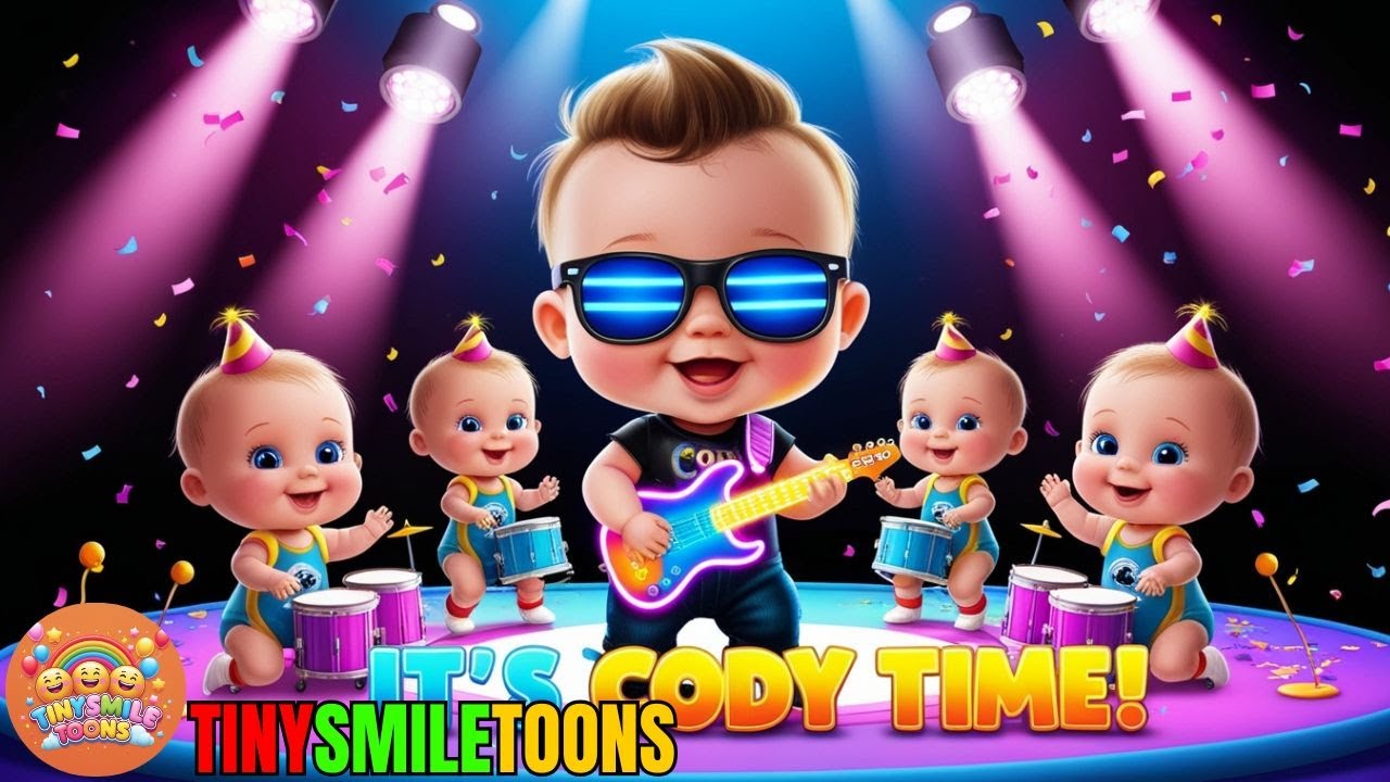 🌟🎸 Rock Star Babies 🤩 It’s Cody Time 🎶 | TinySmile Toons 🎉👶 3D Baby ...