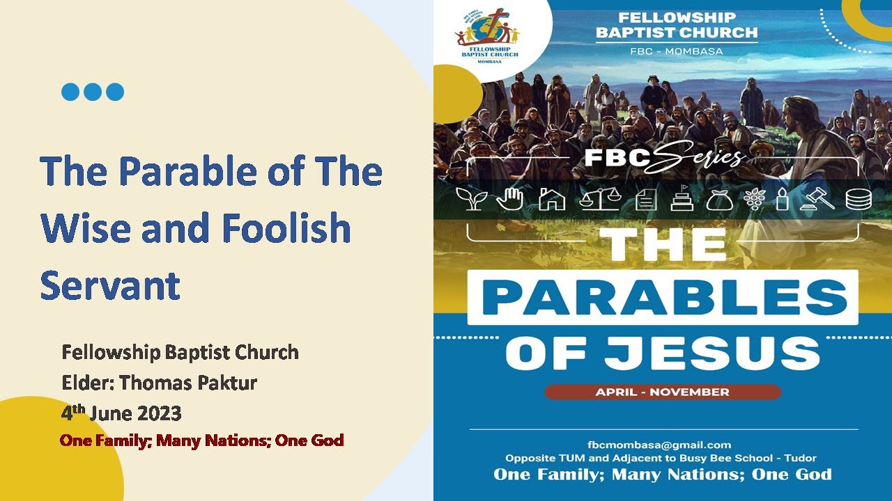The Parable of The Wise and Foolish Servant || Parables of Jesus ...