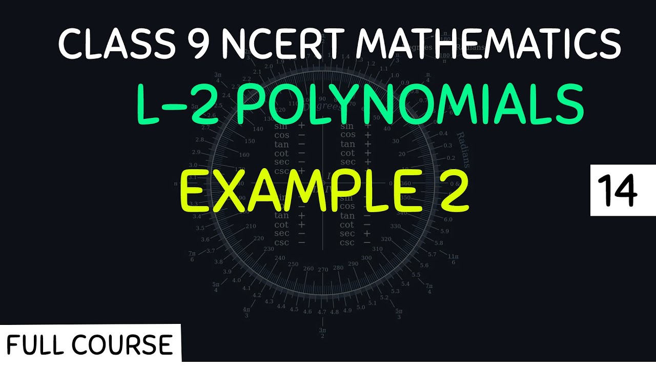 EXAMPLE 2 | Chapter 2 Polynomial | Class 9 NCERT | Part 14 - YouTube