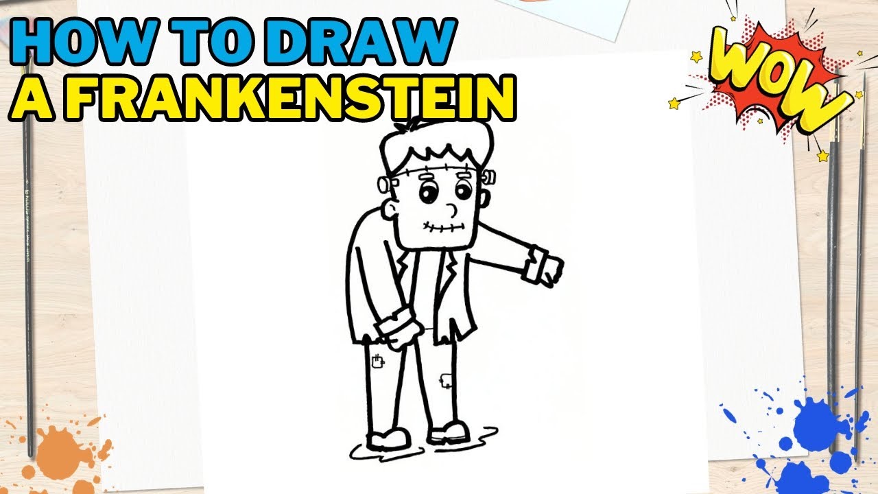 How to Draw Frankenstein Fun Easy for Beginners | Halloween Drawing ...