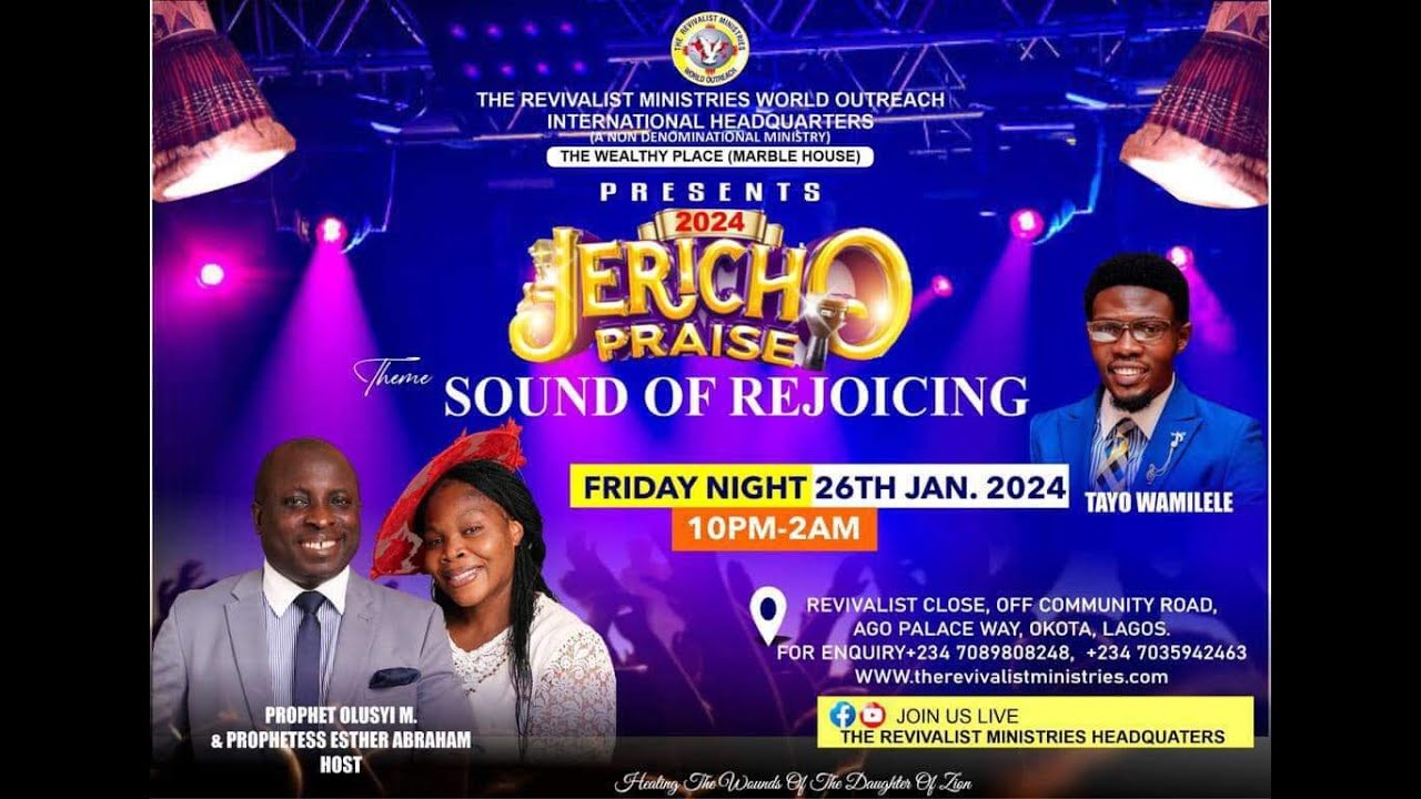 ANNUAL THANKSGIVING JERICHO PRAISE. THEME: SOUND OF REJOICING WITH ...