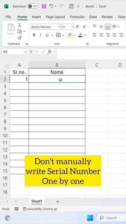 Don't manually type serial number in Excel | Instead Use this Amazing Formula | Excel Trick # ...