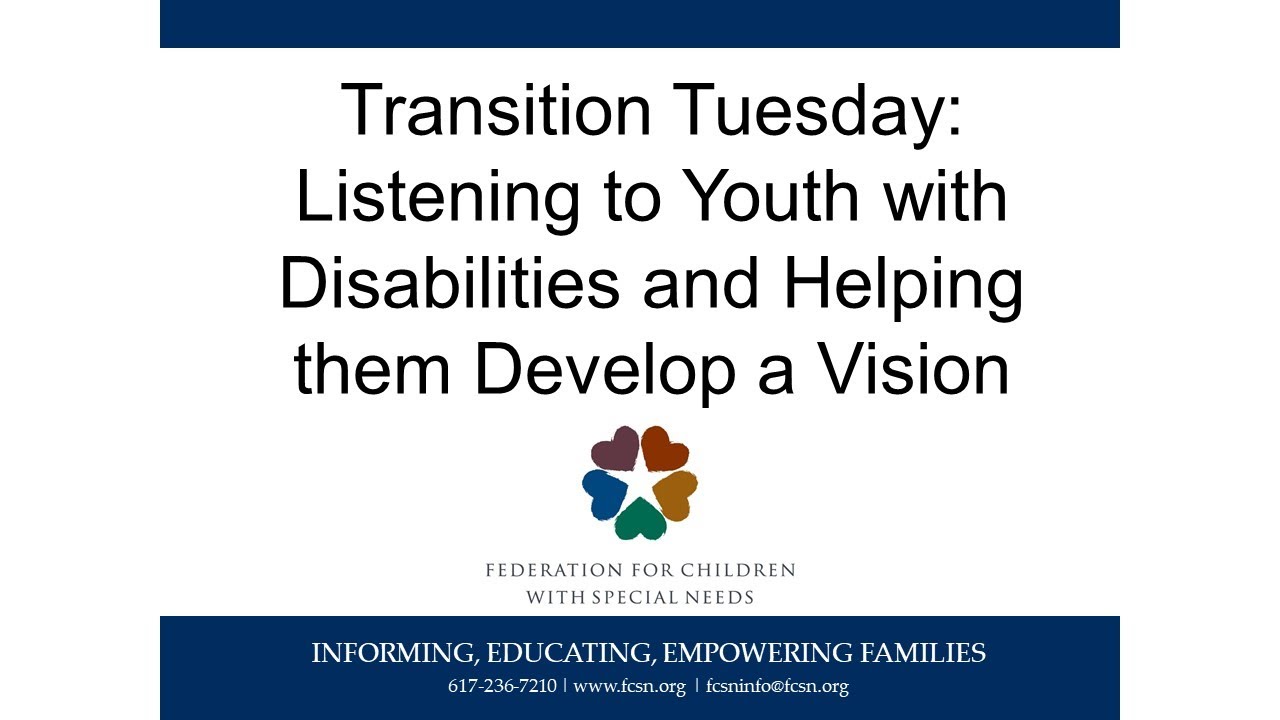 Transition Tuesday: Listening to Youth with Disabilities and Helping ...