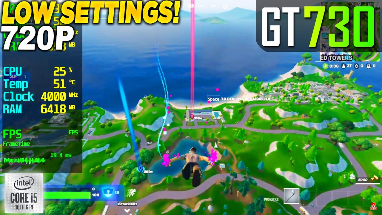 Fortnite Reload GTX 730 + İ5 10400F - 720p Low, Performance Mode, - YouTube