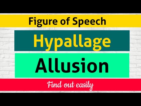 Hypallage or Transferred Epithet & Allusion l Figure of Speech Part- 4 ...