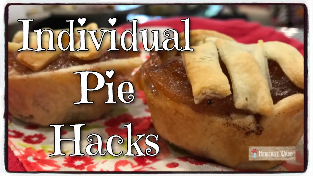 Individual Pie Hacks ** Fun Small Pies ** Heritage Ways - YouTube