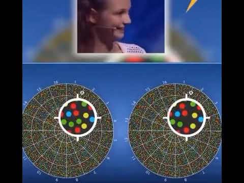 An 11-year-old German girl can tell the difference between two circles filled with colored dots.