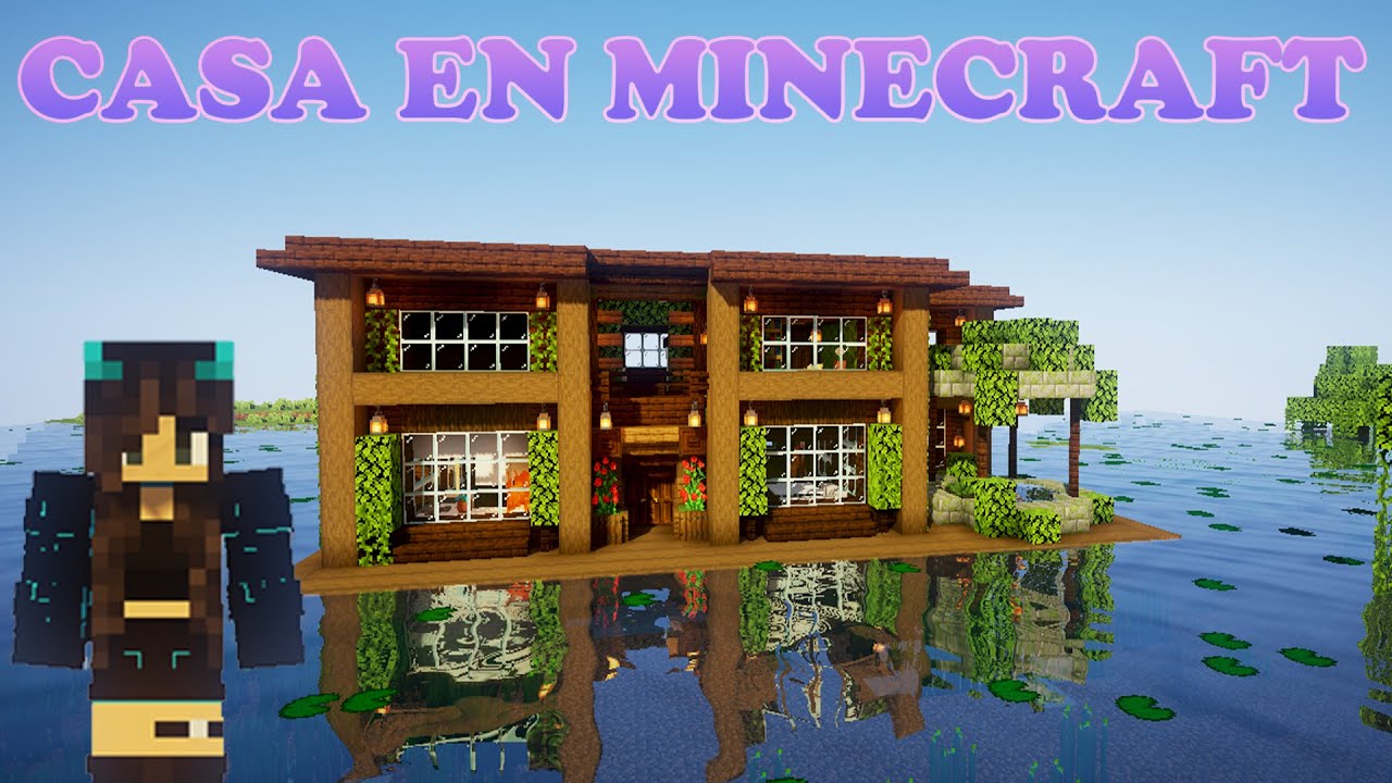 CASA EN EL LAGO - MINECRAFT - CONSTRUCCIÓN🌸🏠 - YouTube