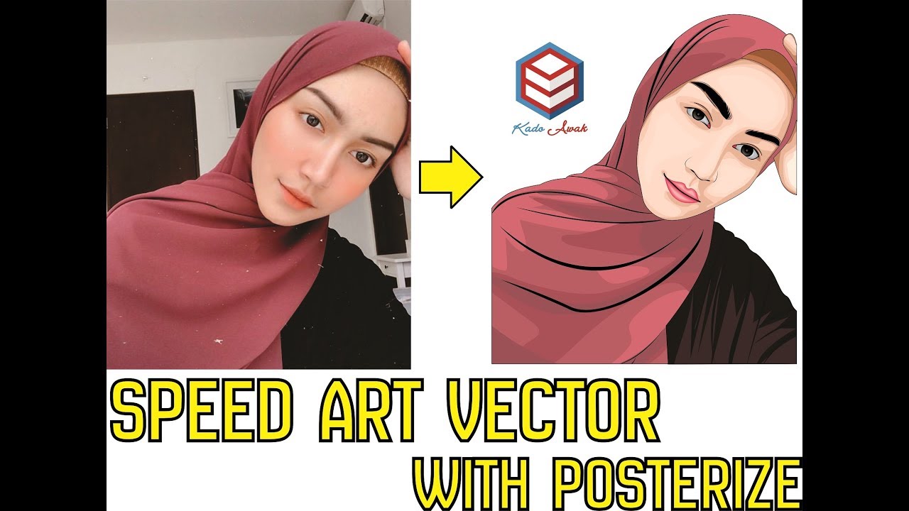 [Speed Art] Vector Portrait With Posterize Using CorelDraw + Photoshop ...