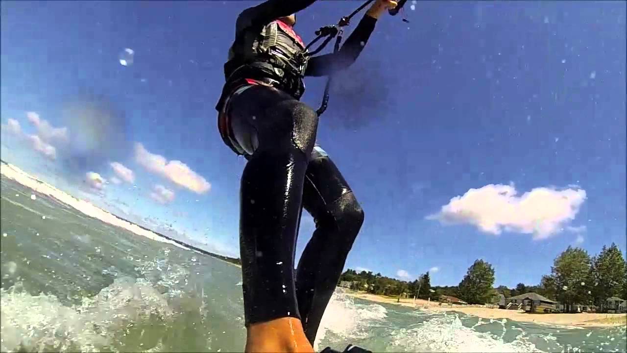 2010 Cabrinha Crossbow Fun Kiteboarding Georgian Bay Aug 2013 - YouTube