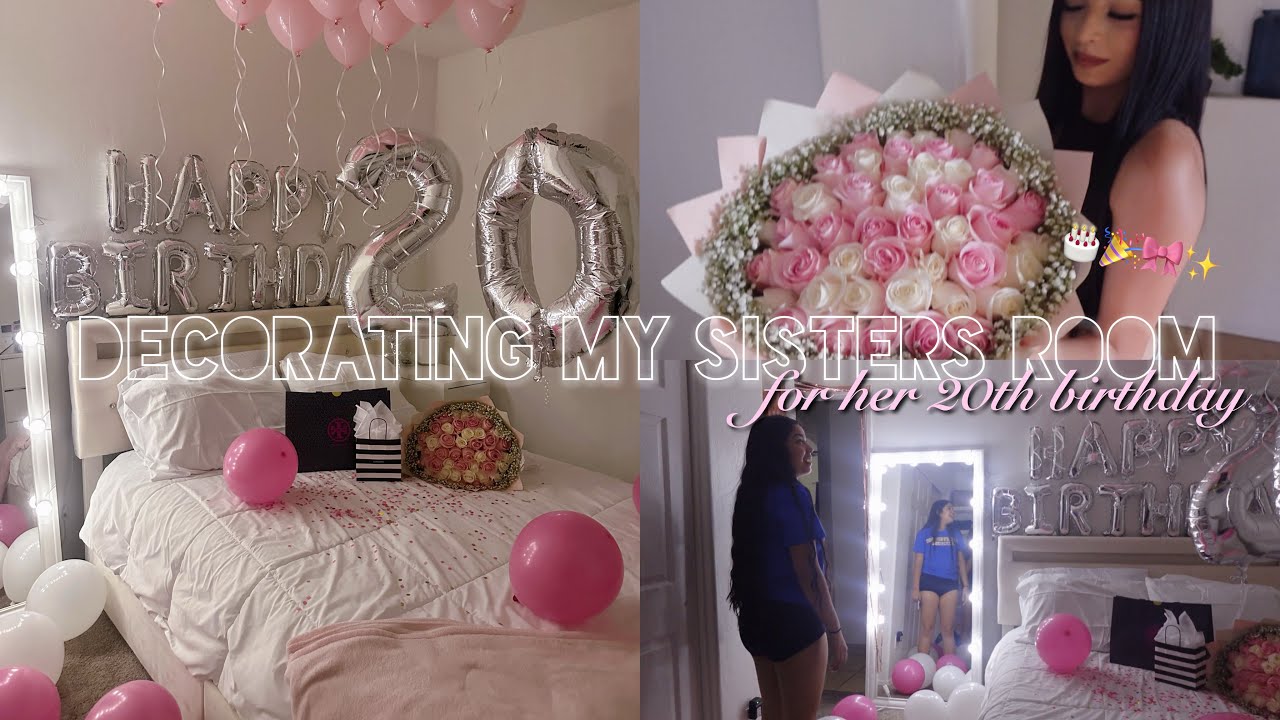 Vlog Decorating My Sisters Room For Her Bday Youtube