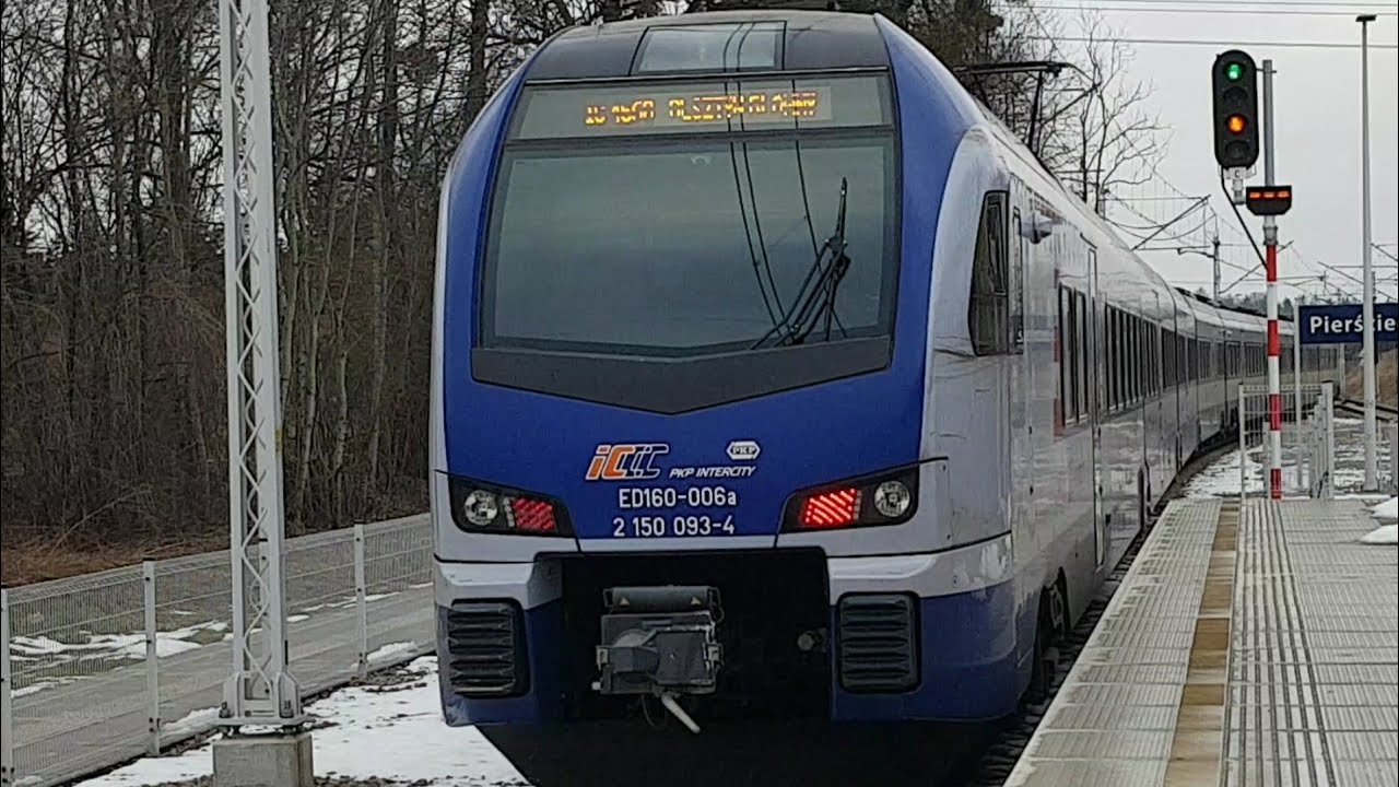 ED160 IC KORMORAN pociąg relacji Wisła Uzdrowisko-Olsztyn Główny stacja ...
