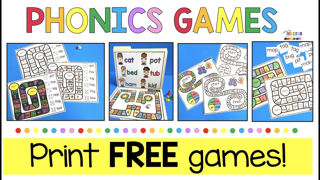 File Folder Games CVC Words - Phonics Centers for Kindergarten - YouTube