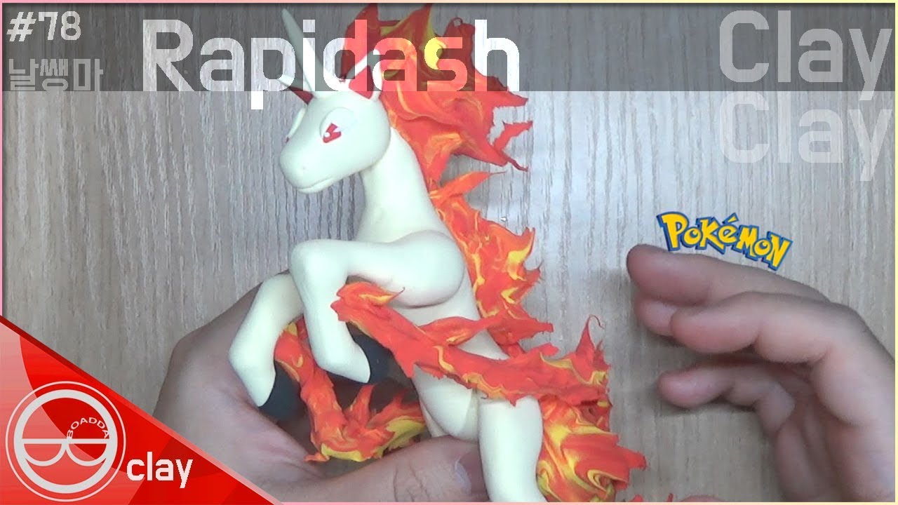 DIY┃Rapidash (Pokemon) Clay Figure Making - super light clay Tutorial ...