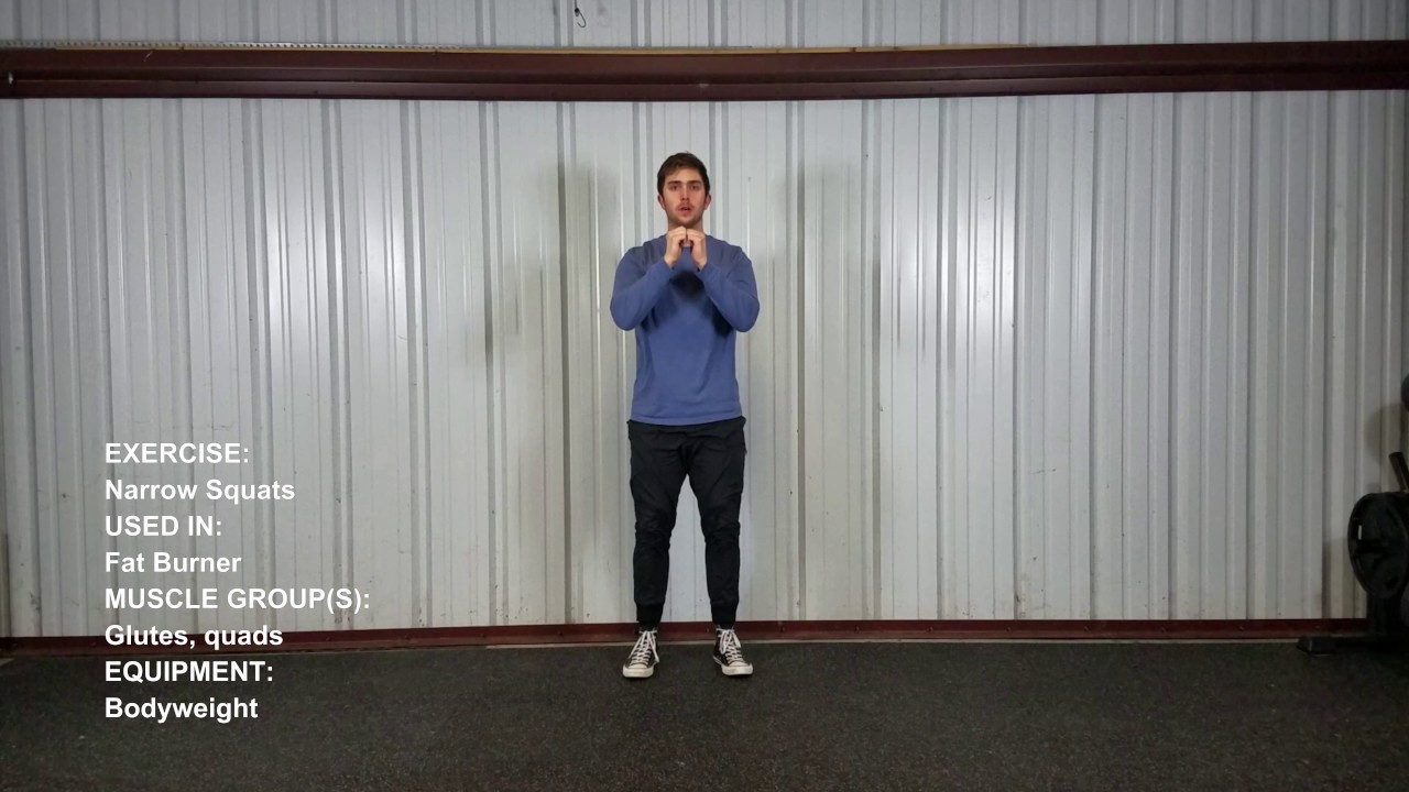 Narrow Stance Squats by SwitchFit - YouTube
