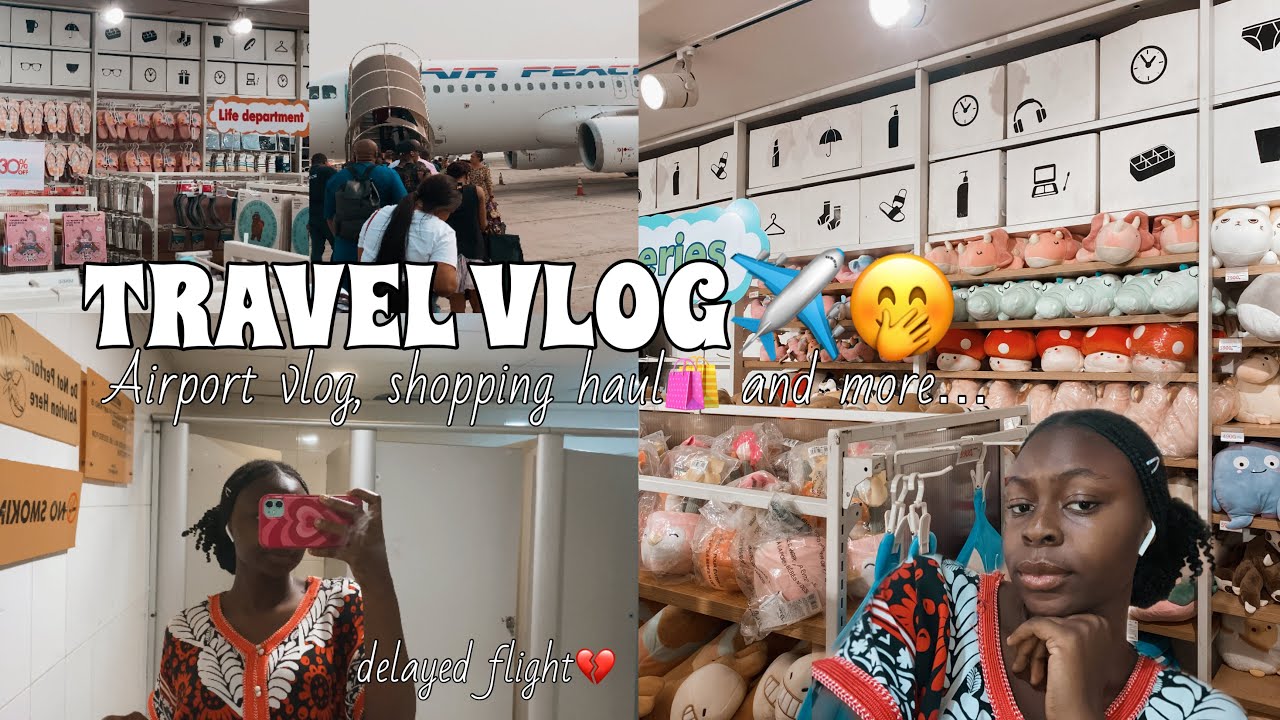 TRAVEL DAY VLOG ️ airport vlog, shopping haul and more☺️ - YouTube