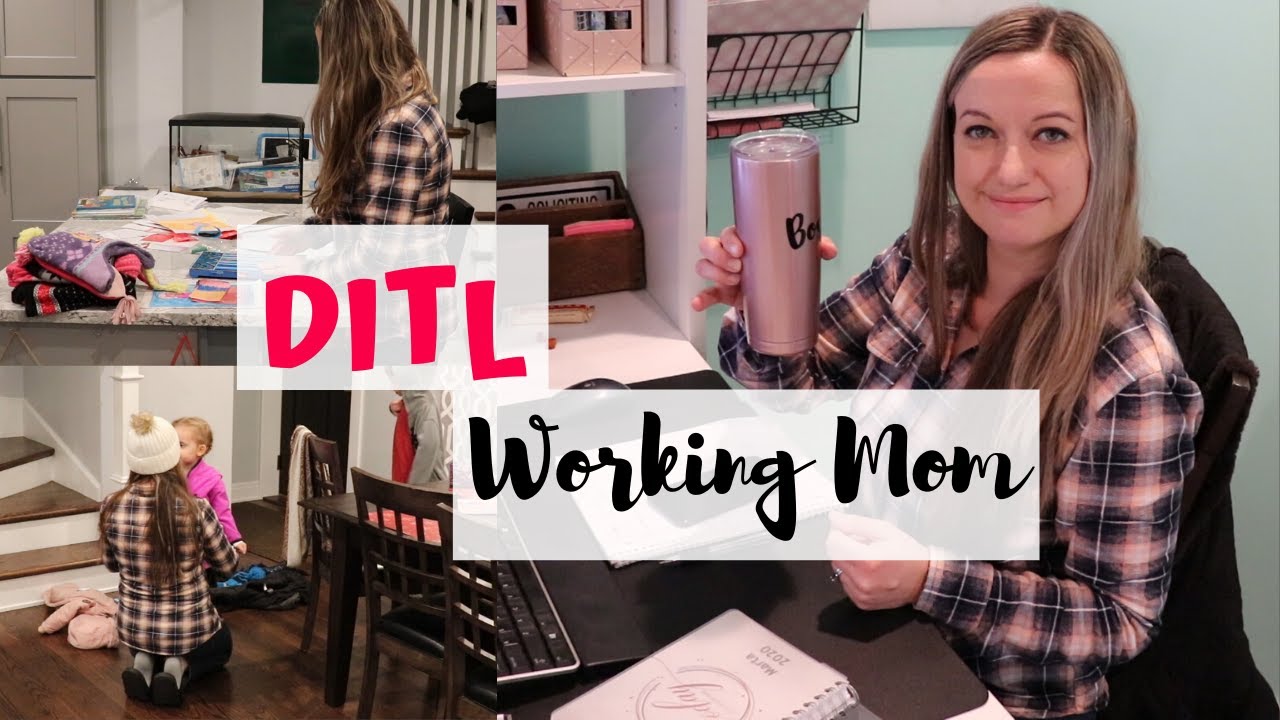 Day in the Life of a Full Time Working Mom of 2 | Work, Clean & Cook ...