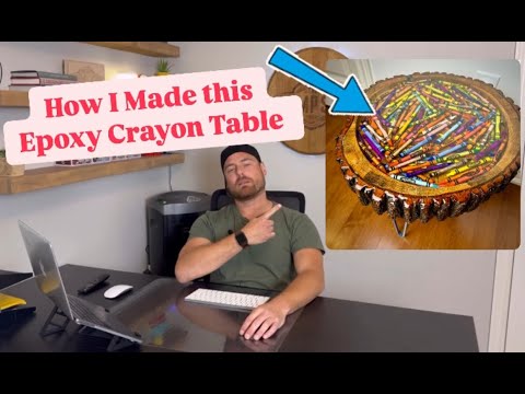 Creating a Unique Epoxy Table Using Crayons 🖍️ - YouTube