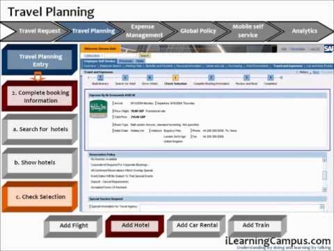 SAP Travel and Expense Management (T&E) - Travel Planning (Hotel ...