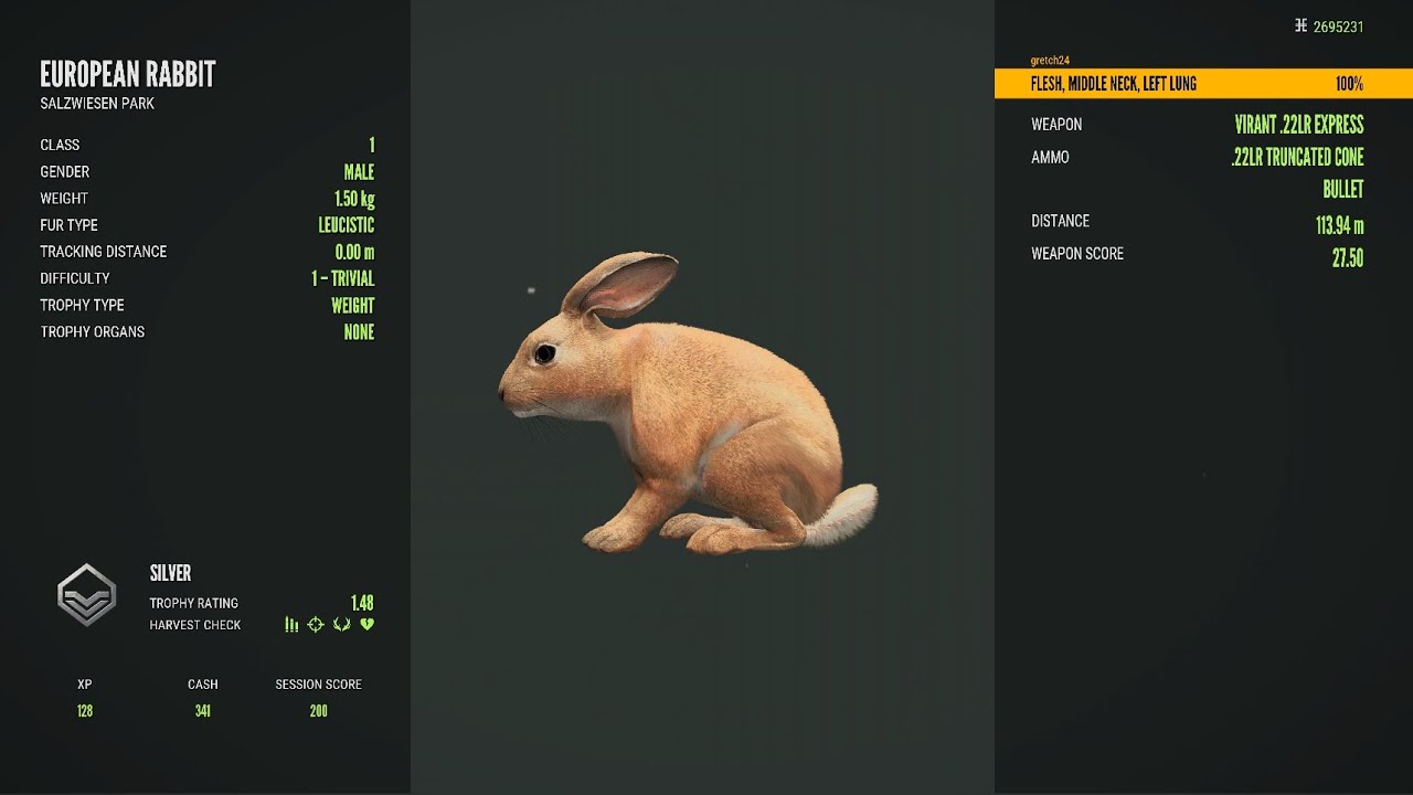 Leucistic European Rabbit, The Hunter Call of the Wild - YouTube