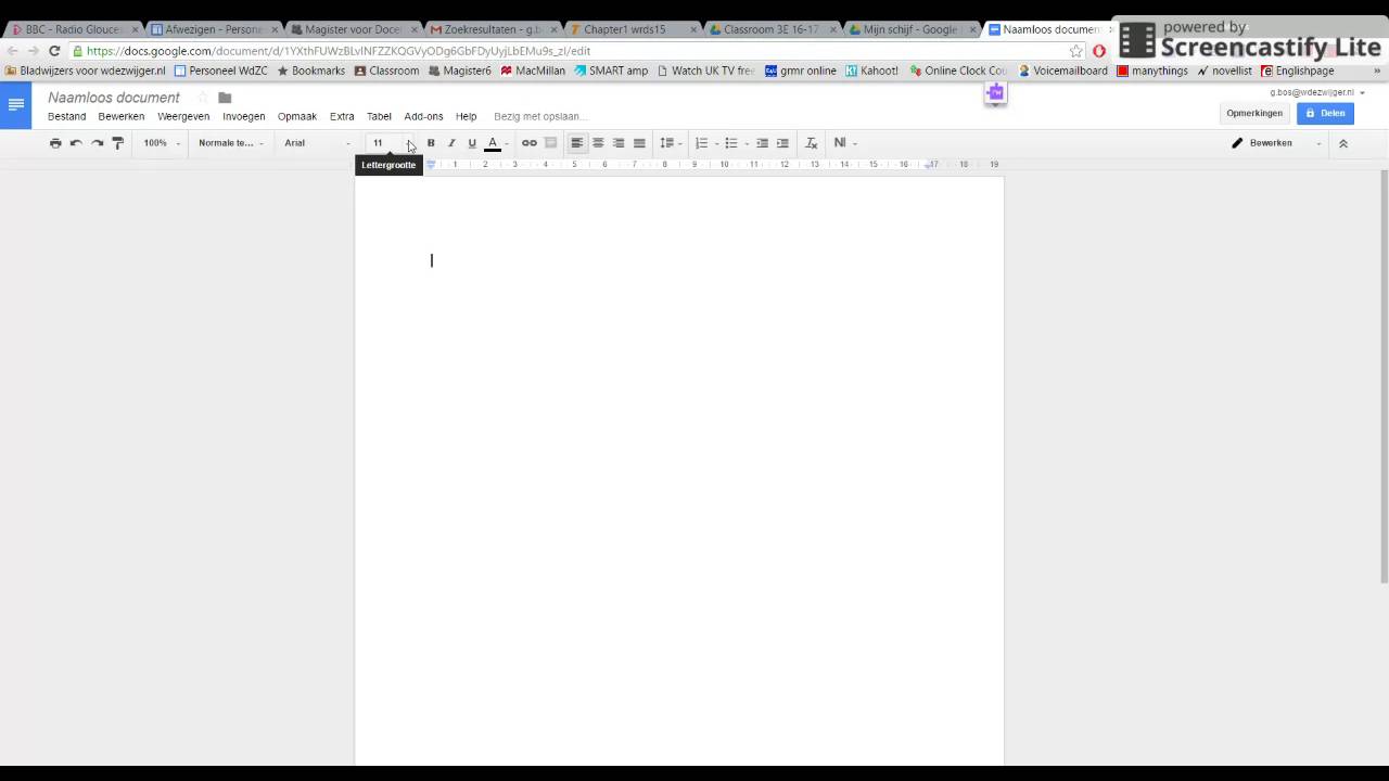 Instellingen brief typen google document - YouTube