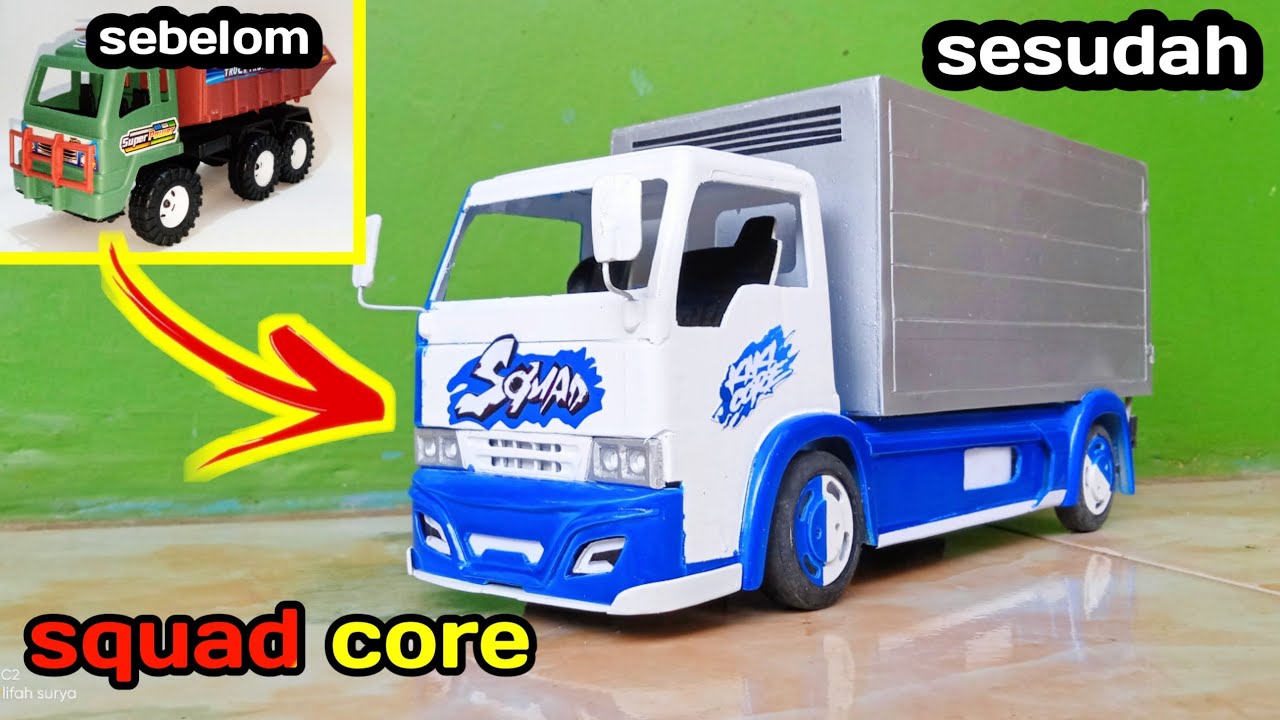 MODIF TRUK PLASTIK JADI TRUK ENGKEL KIKI CORE - YouTube
