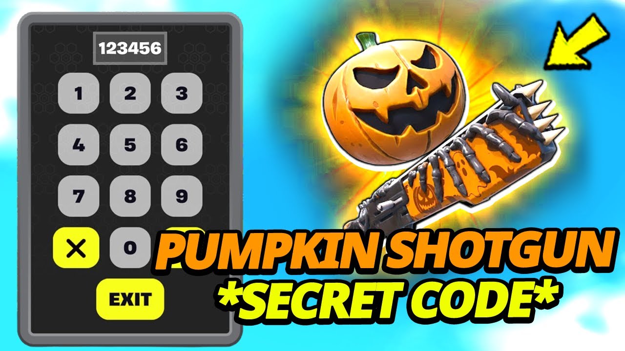 How to GET Pumpkin Shotgun SECRET CODE in Fortnite 1V1 WITH EVERY GUN ...