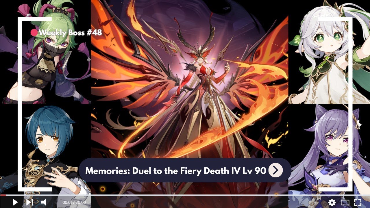 Memories: Duel to the Fiery Death IV Lv 90 - Genshin Impact Weekly Boss ...