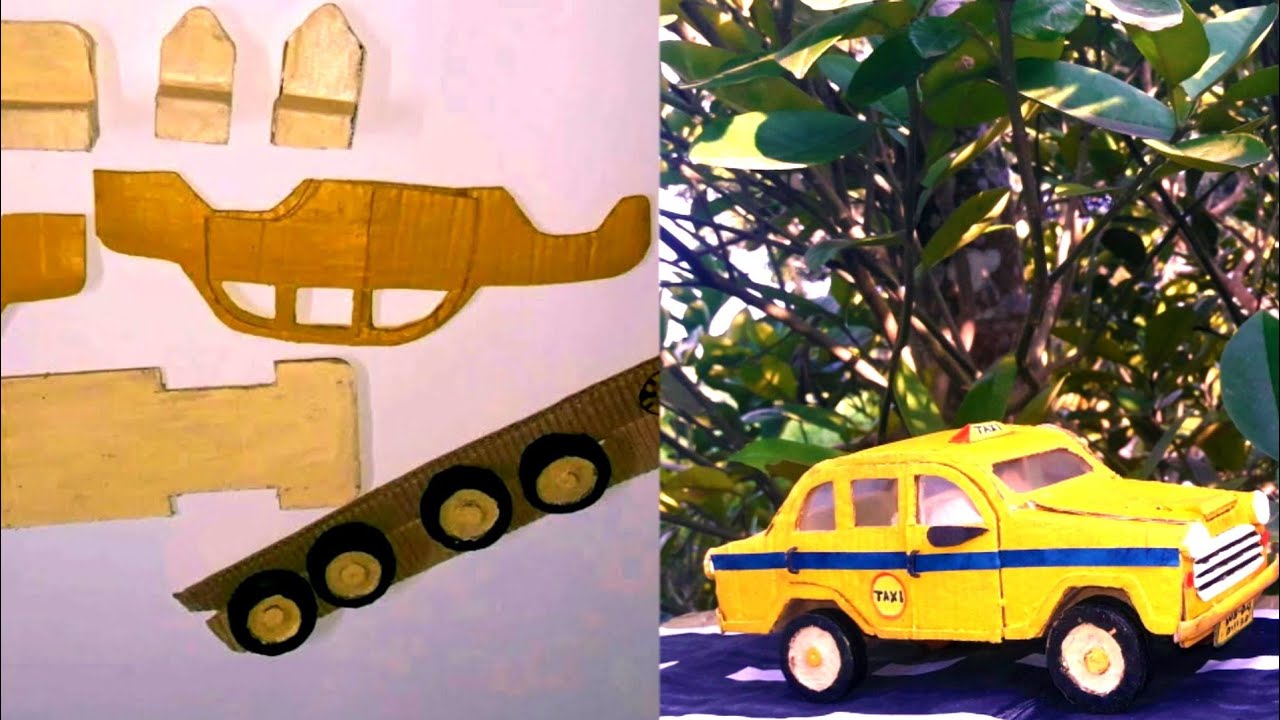 How To Make A Taxi With Cardboard | Kolkata WB |Very Easy | HB Tutorial ...